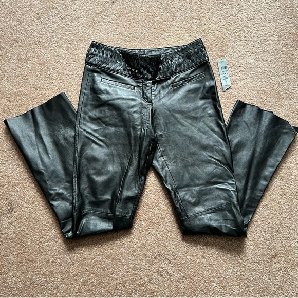 Cache | Pants & Jumpsuits | Vintage 9s Black Cache Leather Pants | Poshmark